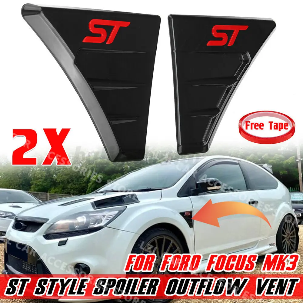 2PCS-Car-Side-Fender-Spoiler-Outflow-Vent-Vent-Fit-For-Ford-Focus-MK2 ...