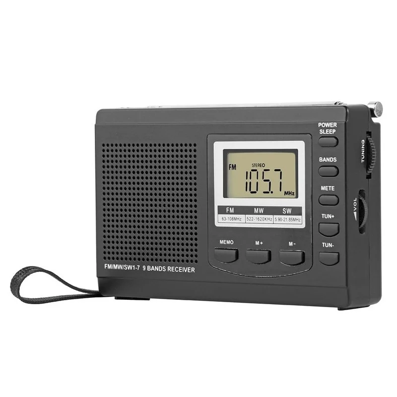 HRD 310 portátil multiband fm rádio mw sw digital despertador lcd tela ...