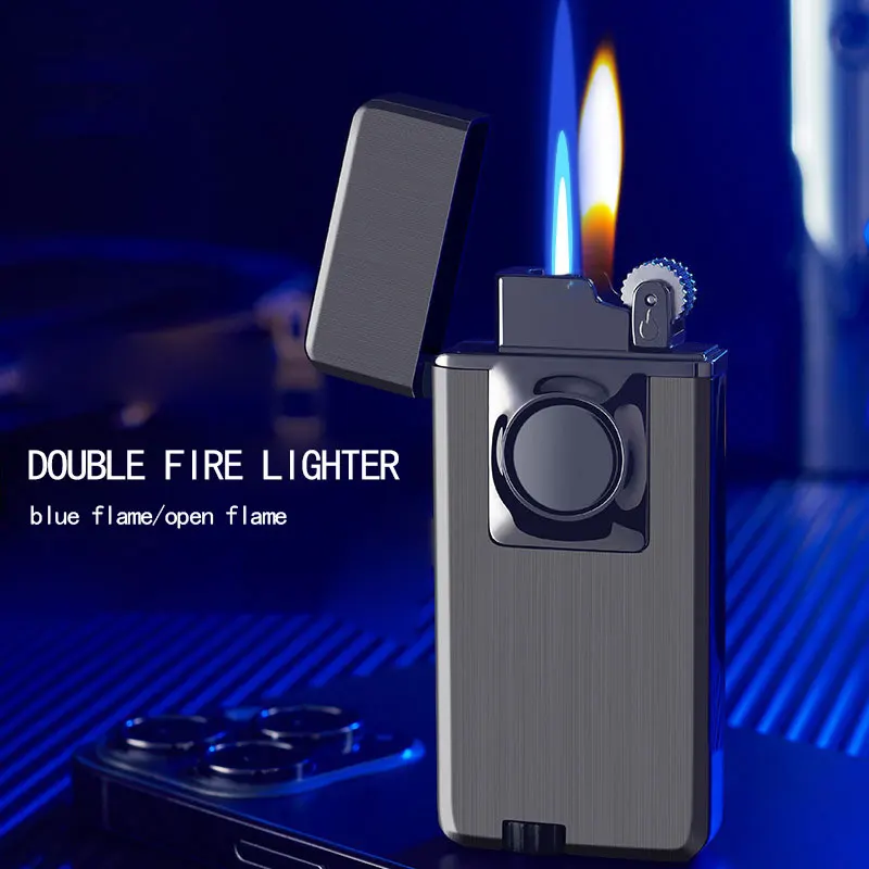 Double Fire Two Way Metal Jet And Normal Switch Flame Torch Cigar ...