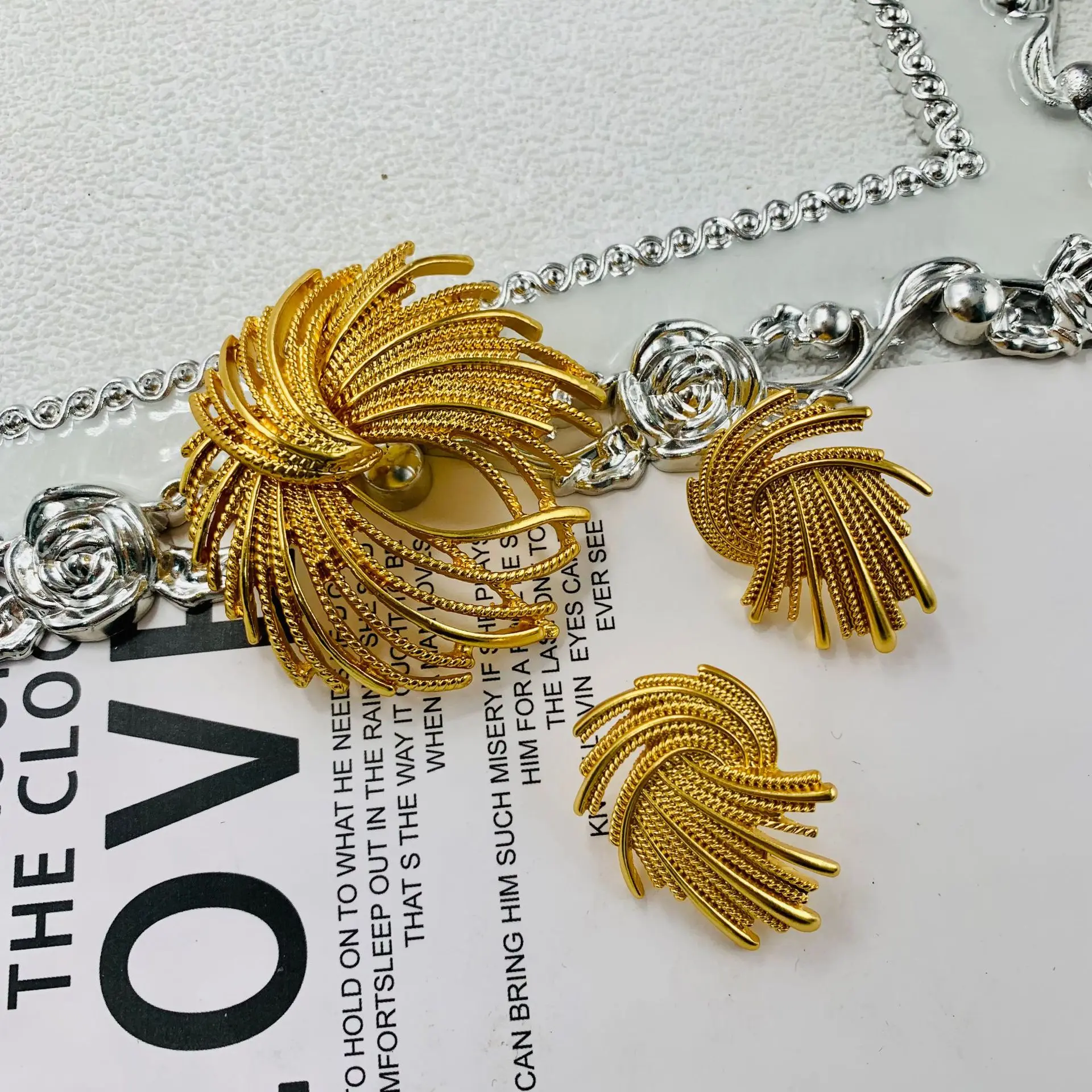 Middle-Ancient-Vintage-Western-Fireworks-Brooch-Set-Marking-925-Silver ...