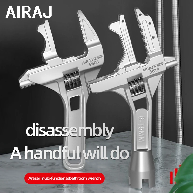 AIRAJ-Bathroom-Adjustable-Wrench-Small-Space-Multifunctional-Wrench ...