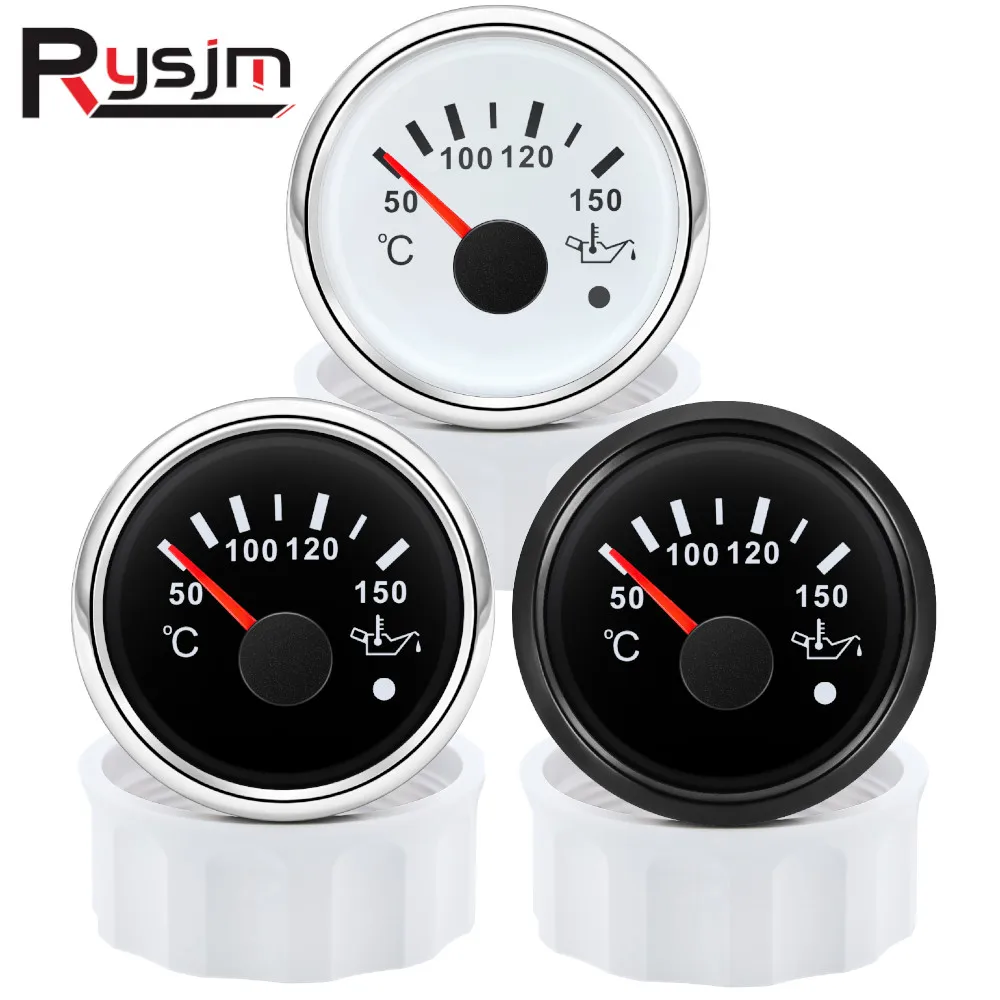 52mm 50-150 Degree Oil Temperature Gauge Oil Temp Sensor NPT1/8 362-20Ω ...