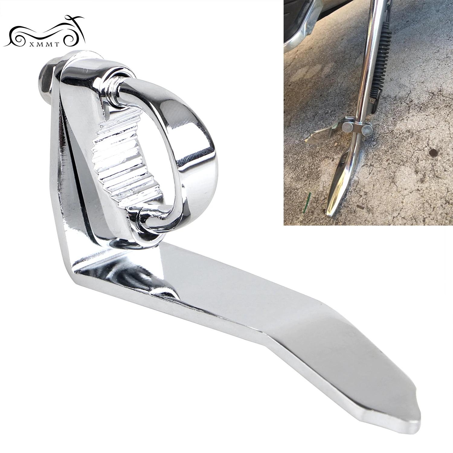 Chrome-Metal-Motorcycle-Universal-Kickstand-Extension-Fit-For-Honda-VTX ...