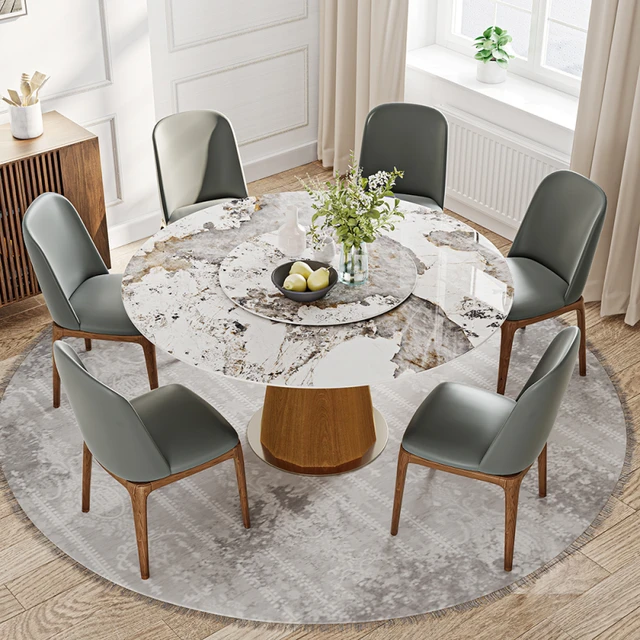 Round Dining Table For 6 Contemporary