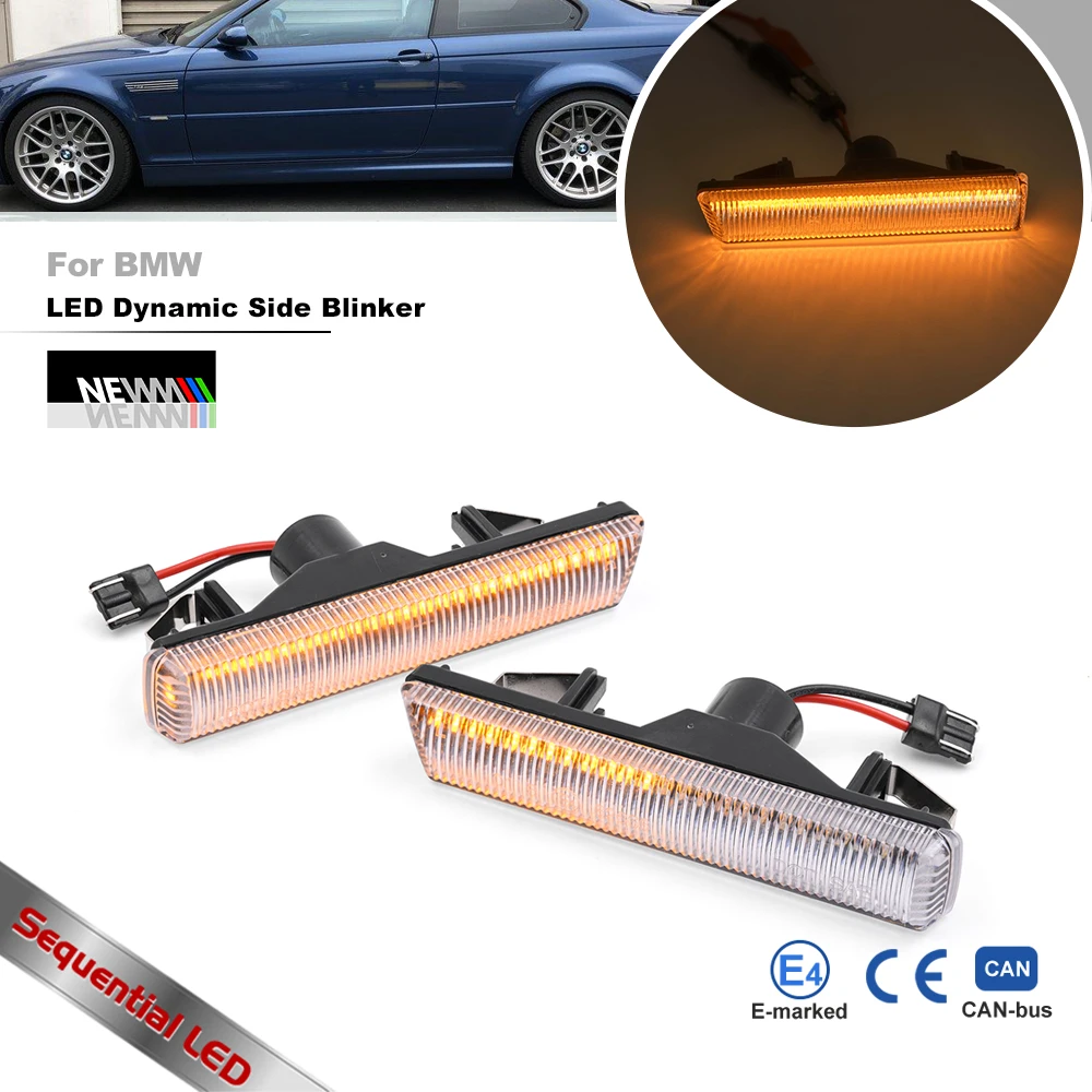 Dynamic Led Turn Signal Repeaters For Bmw 3 Series E46 M3 7 Series E38 ...