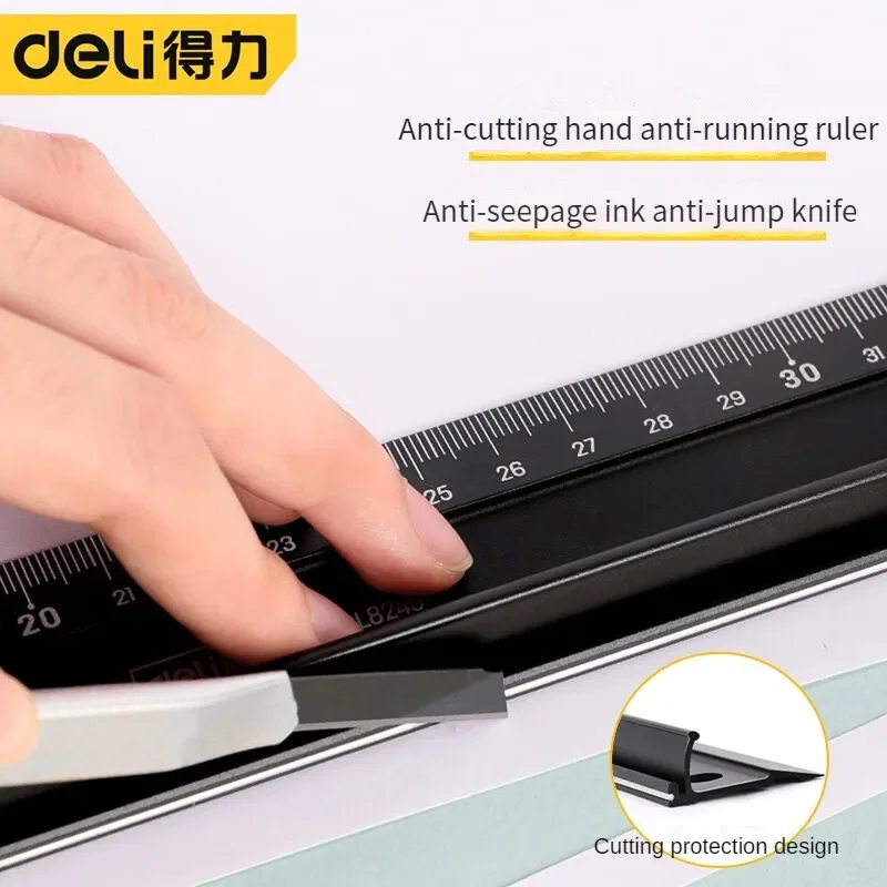 Delightful-protective-ruler-aluminum-alloy-anti-slip-and-anti-cutting ...