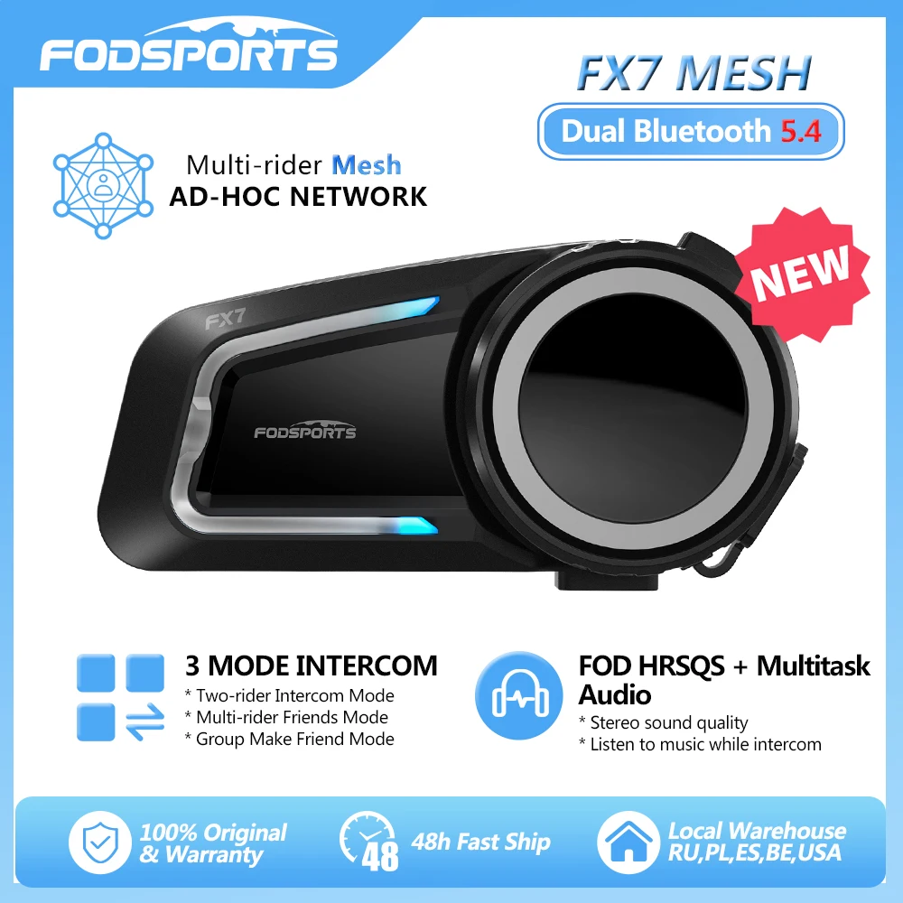 Fodsports-FX7-Mesh-Intercom-Dual-Bluetooth-Headset-Helmet-Motorcycle ...