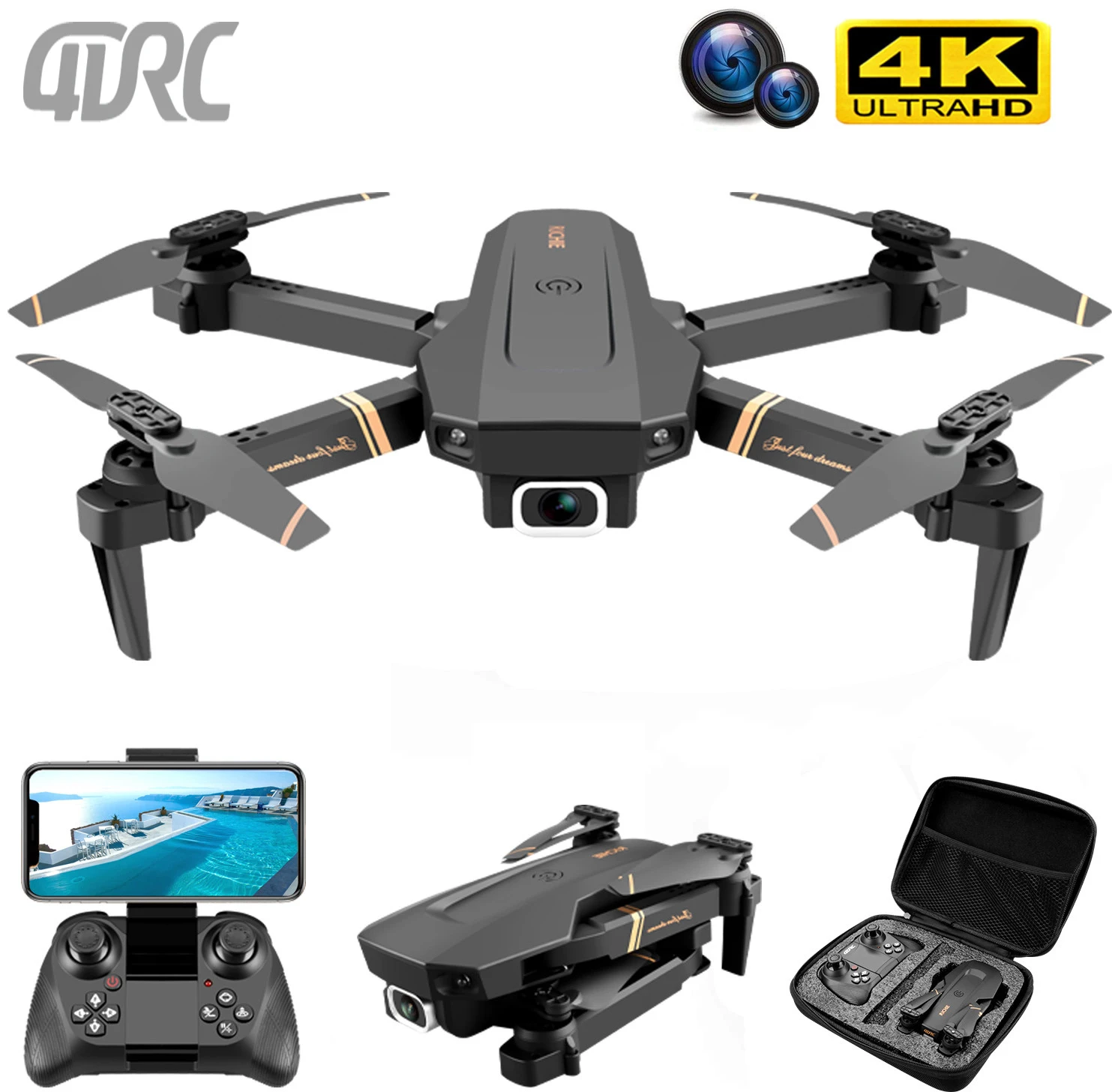 4drc V4 Wifi Fpv Drone Wifi Live Video Fpv 4k/1080p Hd Wide Angle ...