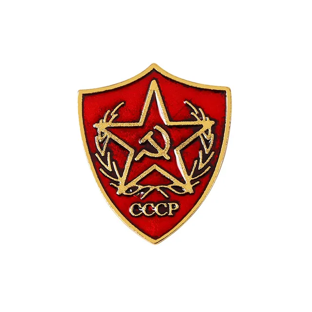 Custom CCCP Cold War Enamel Pins United Nations Red Star Flag Brooch ...