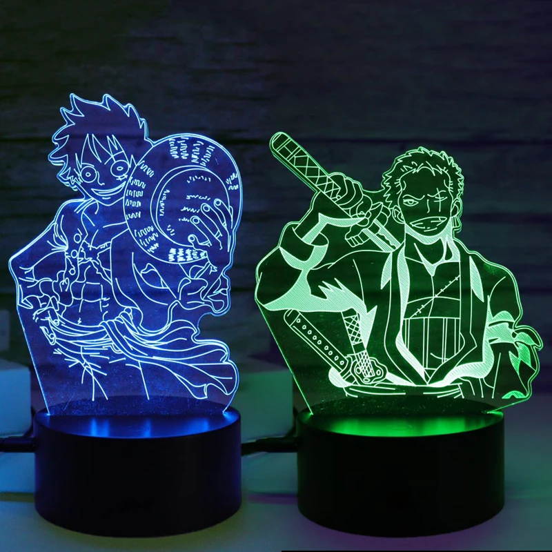 One Piece Luffy Figure Lamp | Led Lamp One Piece Luffy | Led Light One ...