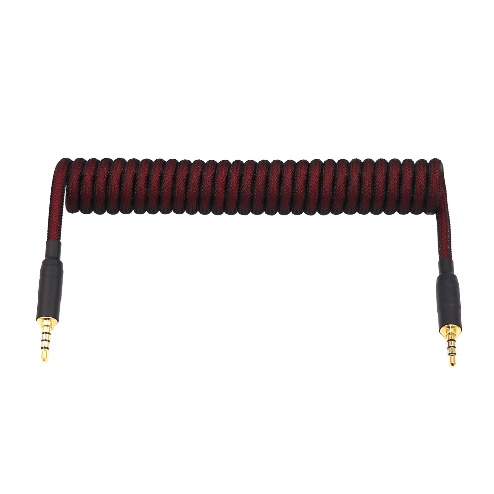 3.5mm Jack Black Straight TRRS Coil Coiled Cable for Split Keyboard ...