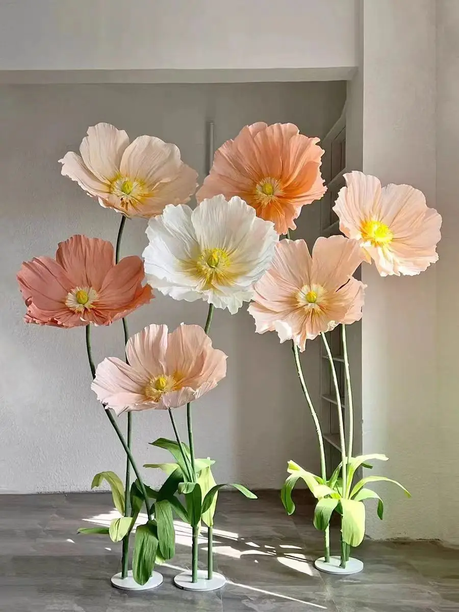 60cm-Flower-Head-Paper-Simulation-Flowers-Home-Christmas-Party-Event ...