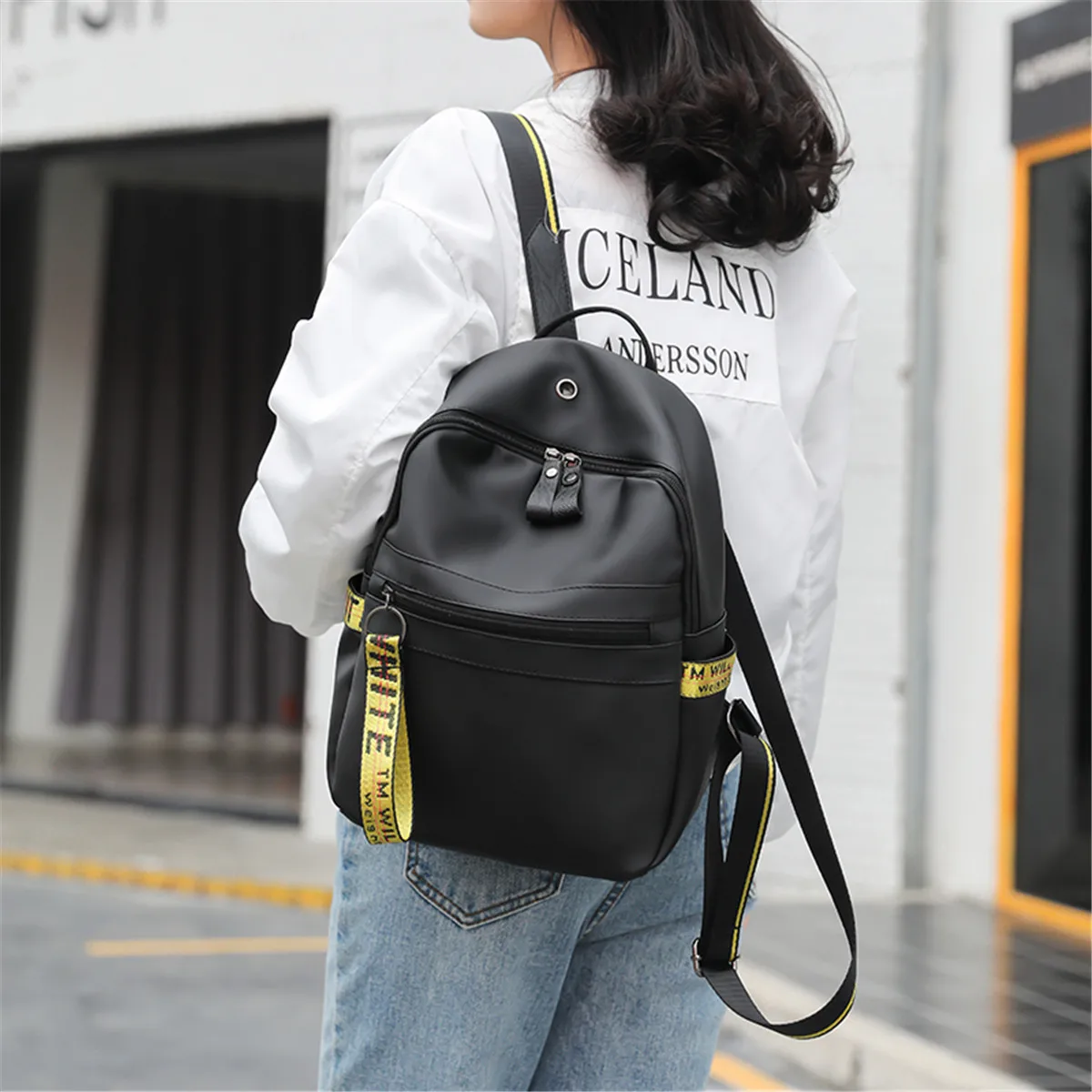 Backpack women's backpack new Korean version of tide Oxford canvas ...