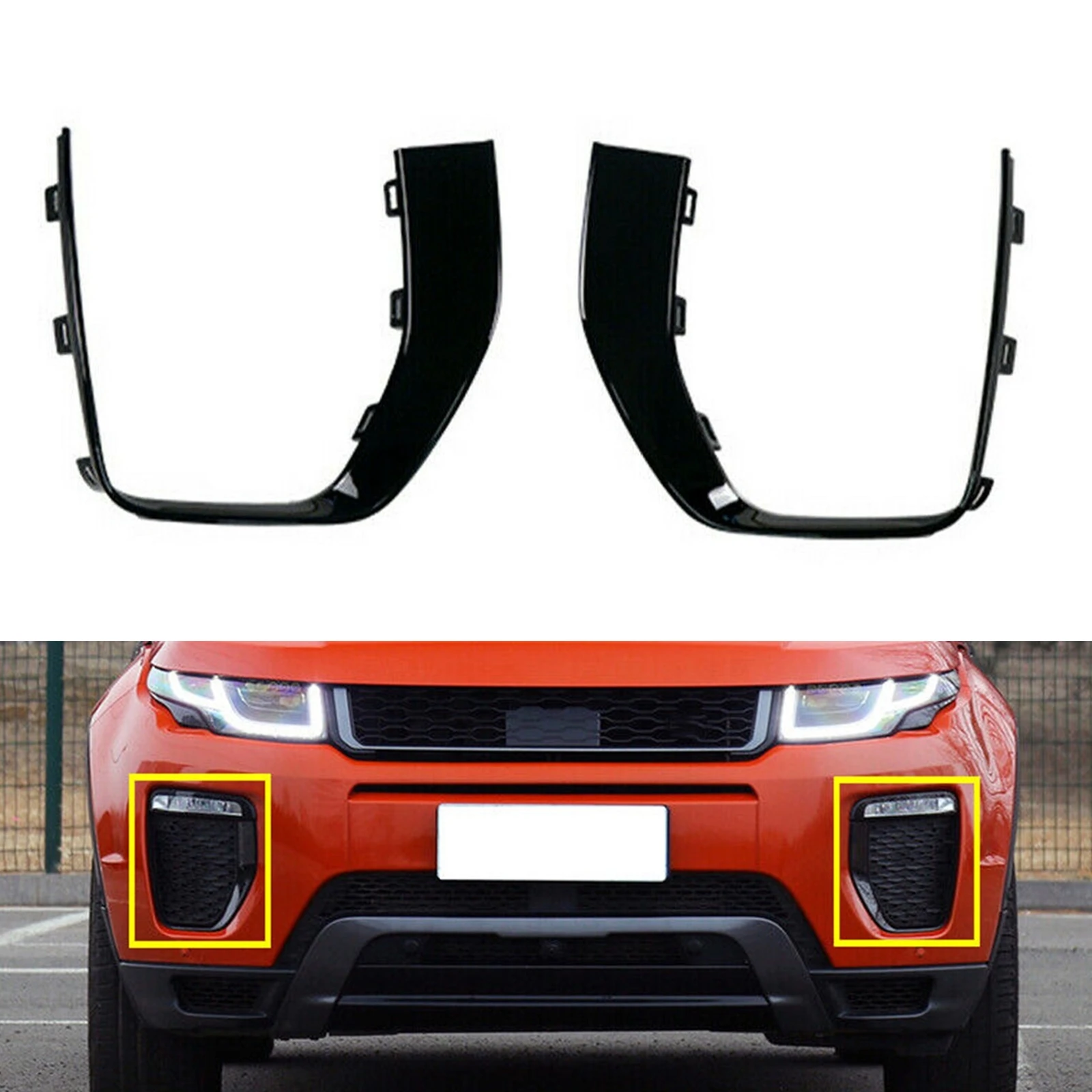 Car-Front-Fog-Light-Cover-Frame-Trim-For-Land-Rover-Range-Rover-Evoque ...