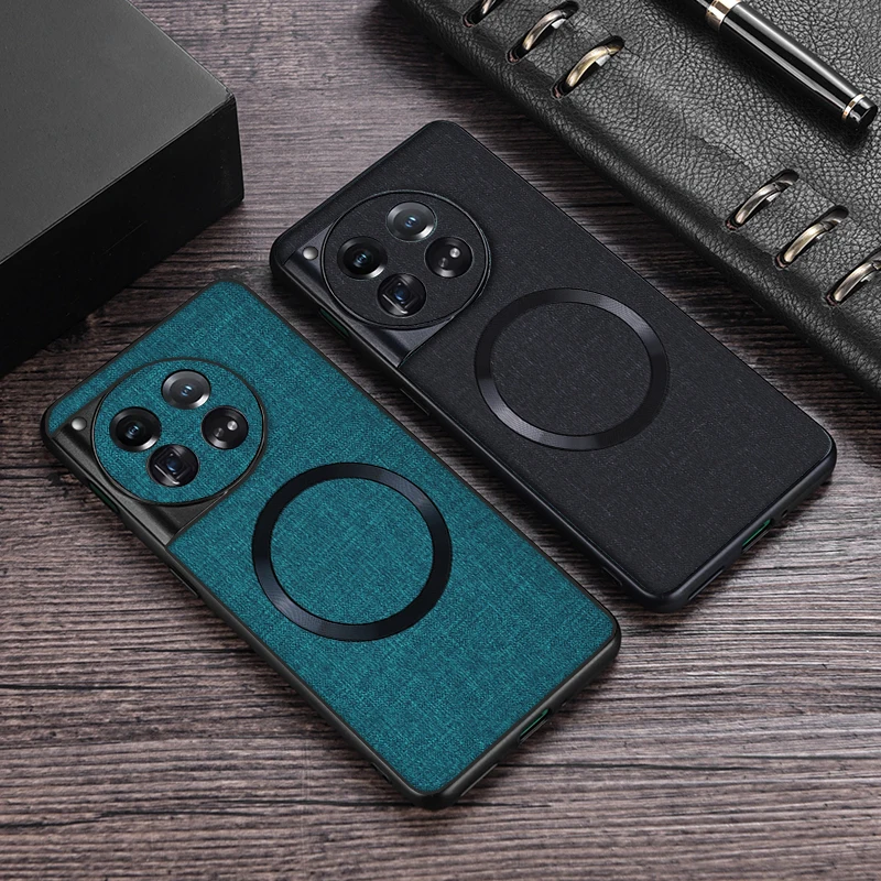 For Oneplus 12 Magsafe Magnetic Charging Case Cover Business Fabric ...