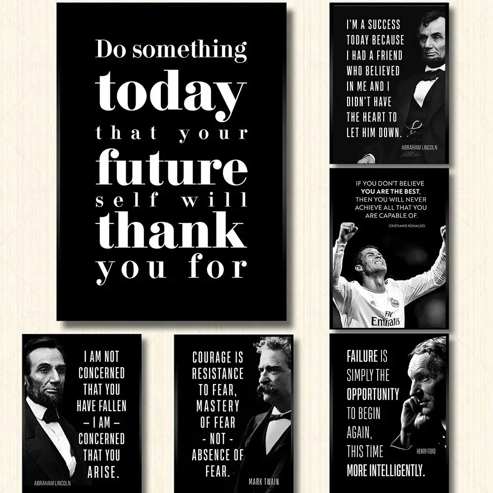 Motivational-Phrases-Poster-Inspiring-Words-Wall-Art-Prints-Famous ...