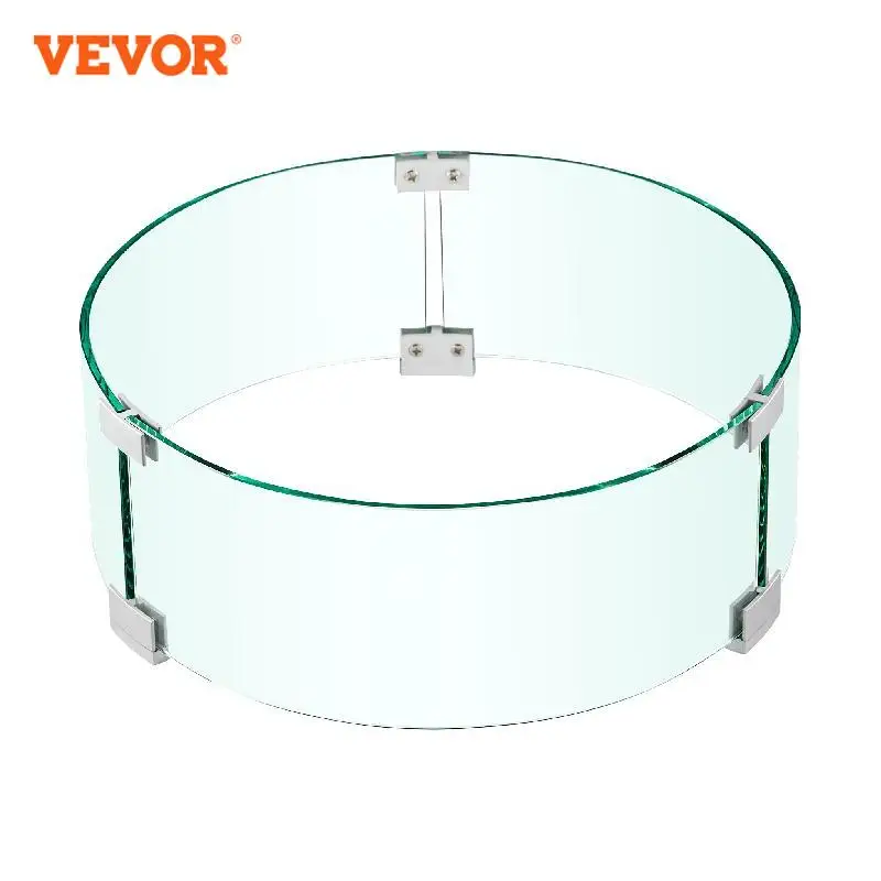 VEVOR-Stable-and-Secure-Round-Tempered-Glass-Wind-Guard-Flame-Shield ...