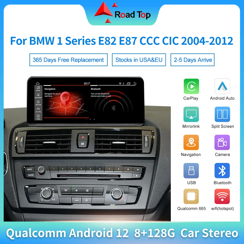 Android-12-Display-for-BMW-Series-1-E82-E87-CCC-CIC-2004-2012-with-GPS ...