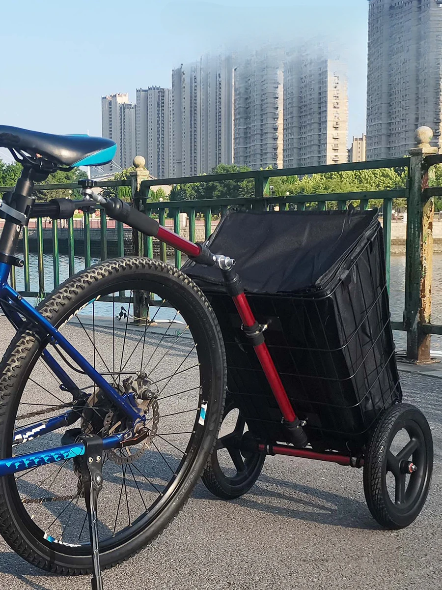 Bicycle-Small-Trailer-Grocery-Cart-Camping-Portable-Bicycle-Rear ...
