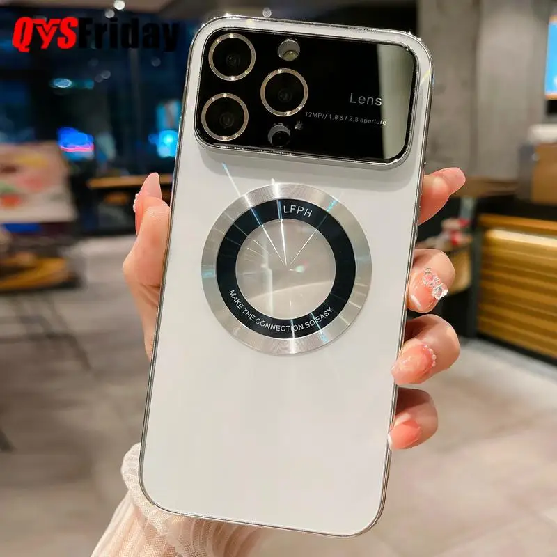 Luxo Magsafe Magnético Carregamento Sem Fio Caixa Do Telefone Para iPhone 14 13 Pro Max 12 13 ...