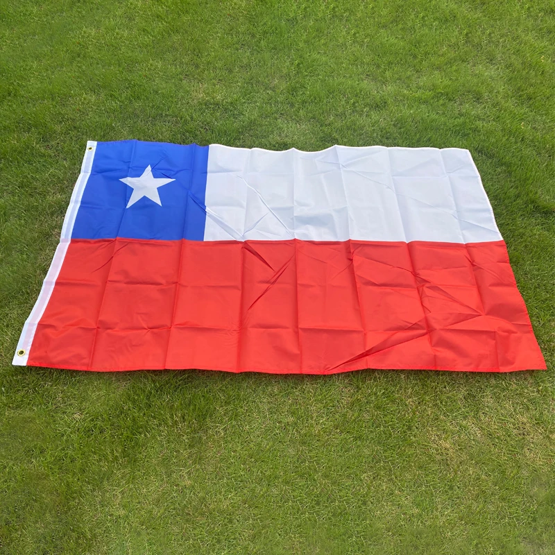 Aerlxemrbrae flag 90*150cm Chile Flag 100% Polyester Banner with 2 ...