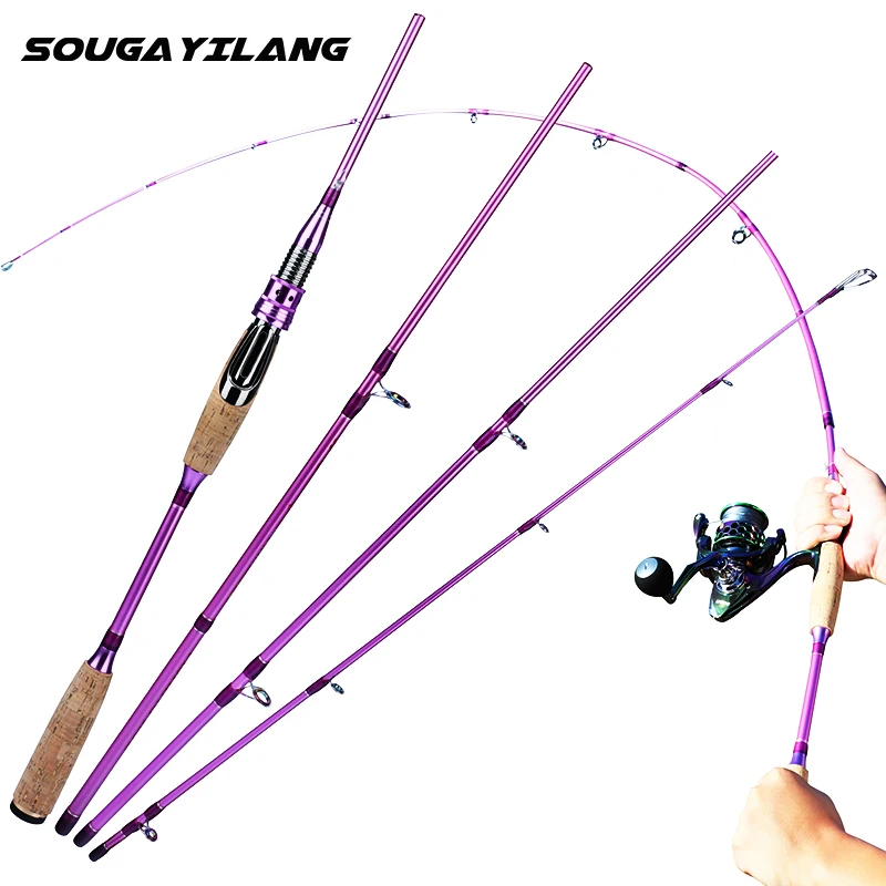 Sougayilang-2-1M-4-Sections-Casting-Rod-Spinning-Rods-UltraLight-Carbon ...