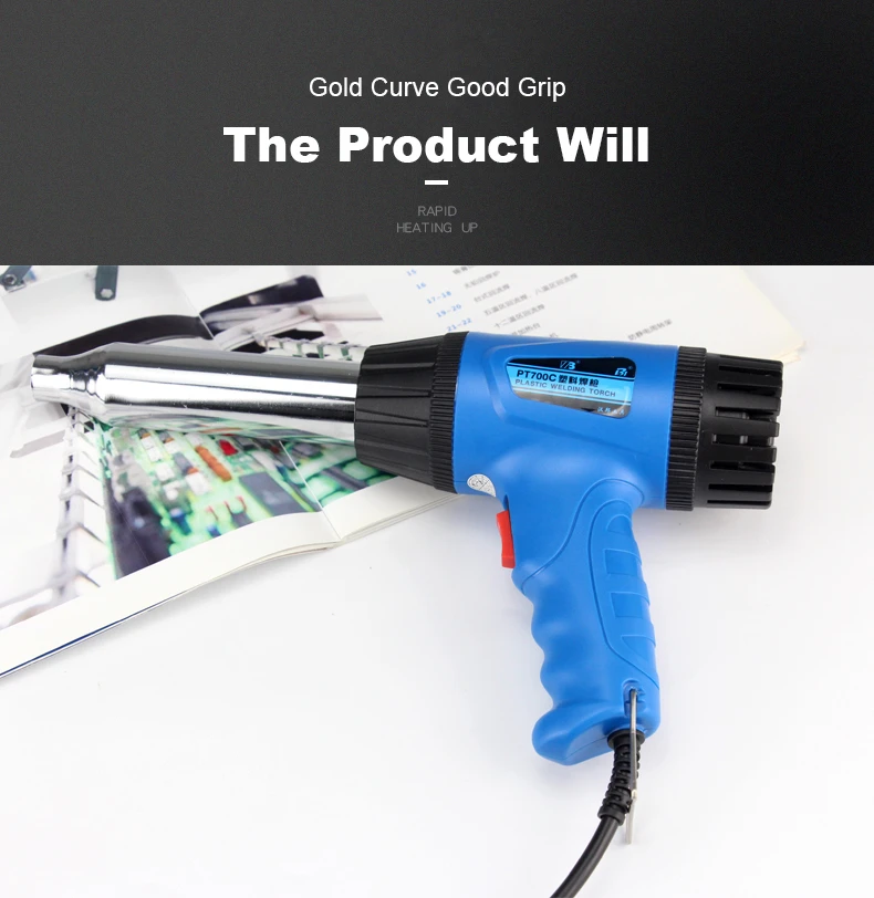 Plastic Welding Gun Temperature Regulation 700w Automobile Bumper ...