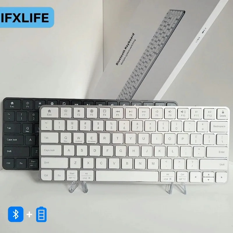 IFXLIFE-Wireless-Bluetooth-Connected-Magic-Keyboard-for-Ipad-Laptop ...