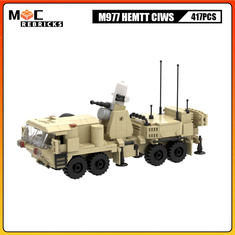 Moc Block Building M977 Hemtt Phalanx Weapon System Ww2 Military ...