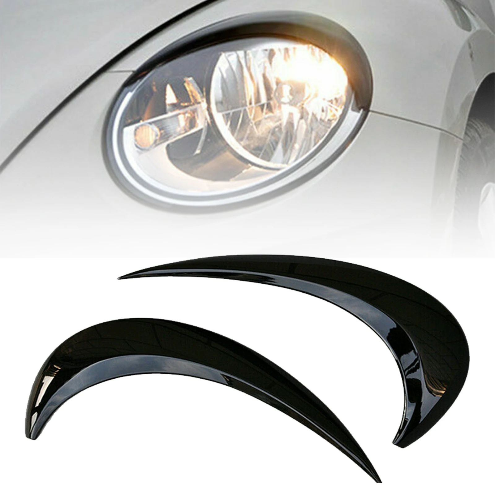 Headlight Eyebrow Trim For Volkswagen VW Beetle A5 2012-2018 Carbon Car ...