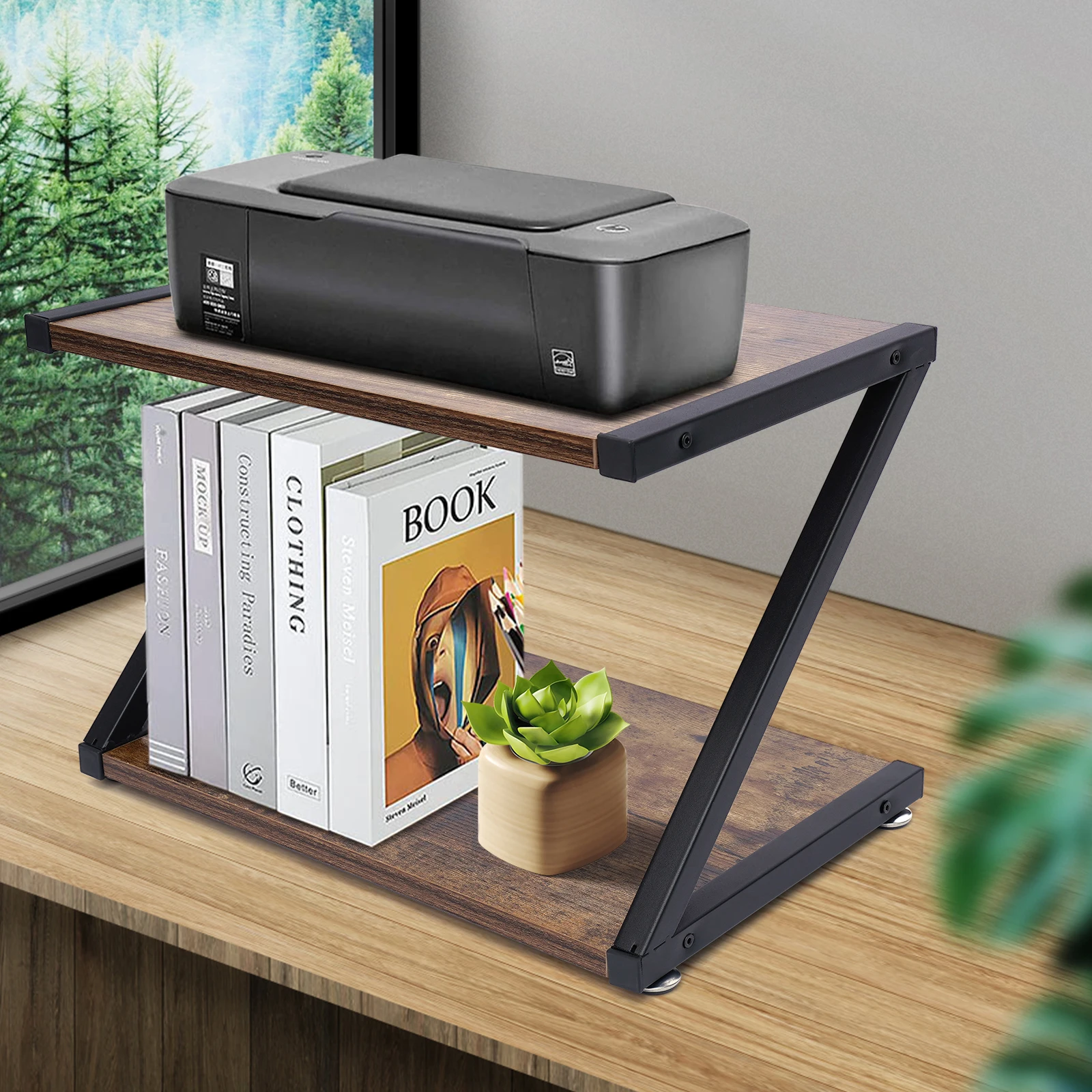 Printer-Stand-Copier-Scanner-Shelf-Rack-Desk-Organizer-for-Office-and ...