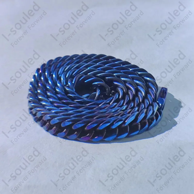 9-5MM-Width-Sturdy-Double-Curb-Pure-Titanium-Chain-Necklace-Nice ...