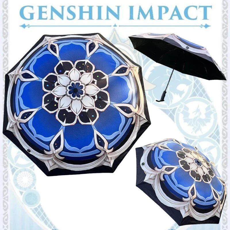 Genshin-Wanderer-Umbrella-Creative-Windproof-Three-folding-Parasol-Genshin-Balladeer-Portable ...