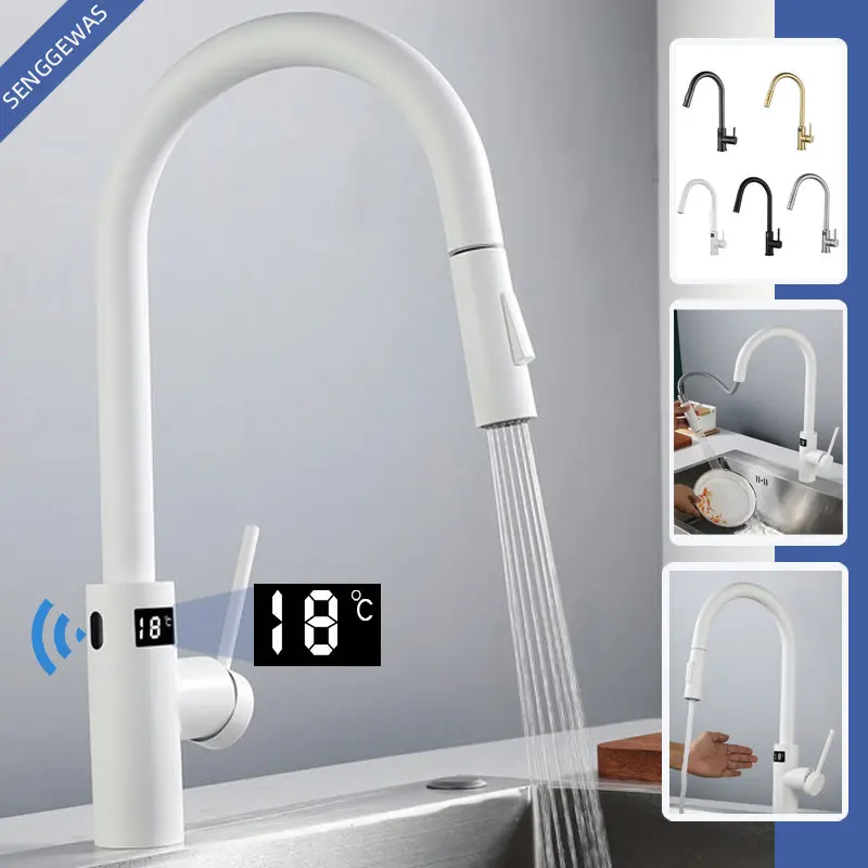 Kitchen-Infrared-Intelligent-Faucet-Stainless-Steel-Touchless-Faucet ...