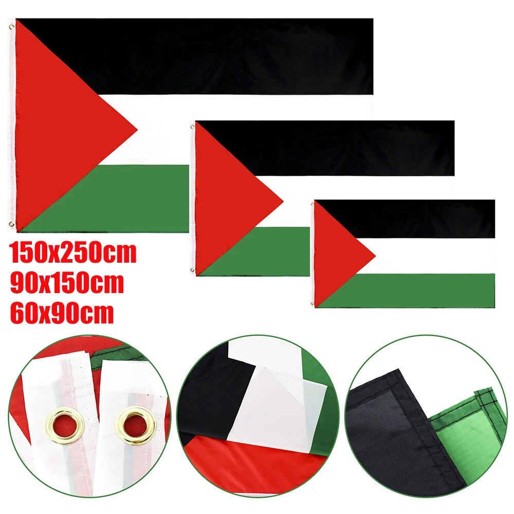 Palestine-Flag-Hanging-High-Quality-Polyester-Palestinian-Banner-For ...