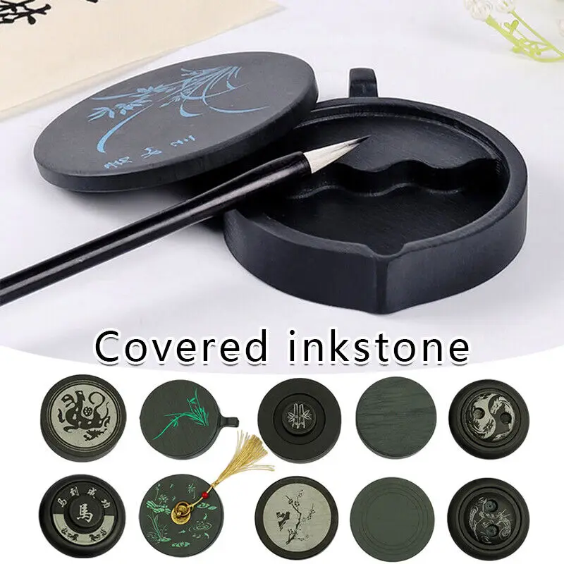 Portable-wash-free-inkstone-Ink-Dish-Paint-Plate-Brush-Pen-Holder ...