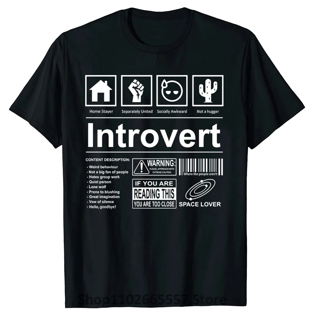 Introvert-Logo-T-Shirt-Funny-Sayings-Humor-Introvers-Joke-T-Shirts ...