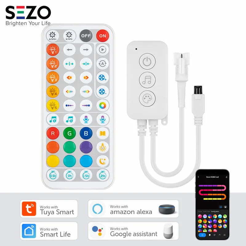 IR44-Keys-Tuya-WiFi-LED-Controller-Alexa-Google-Home-for-3Pin-WS2811 ...