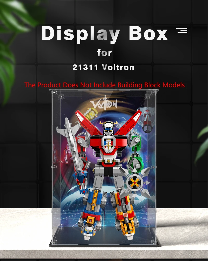 Acrylic Display Box For Lego 21311 Voltron Dustproof Clear Display Case ...