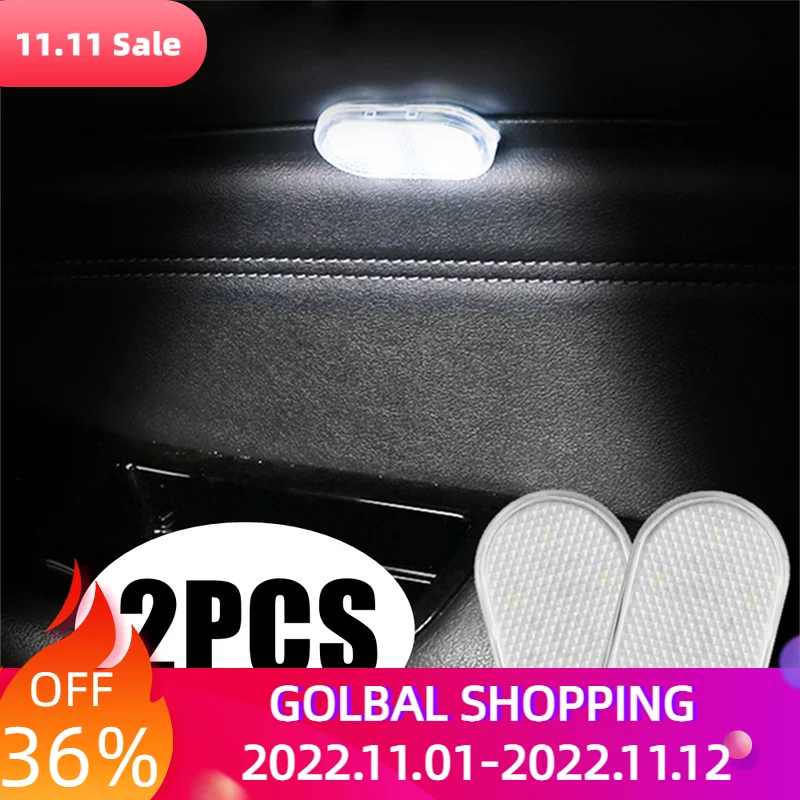 2pcs Led Interior Car Light Wireless Interior Lights Car Led Touch ...