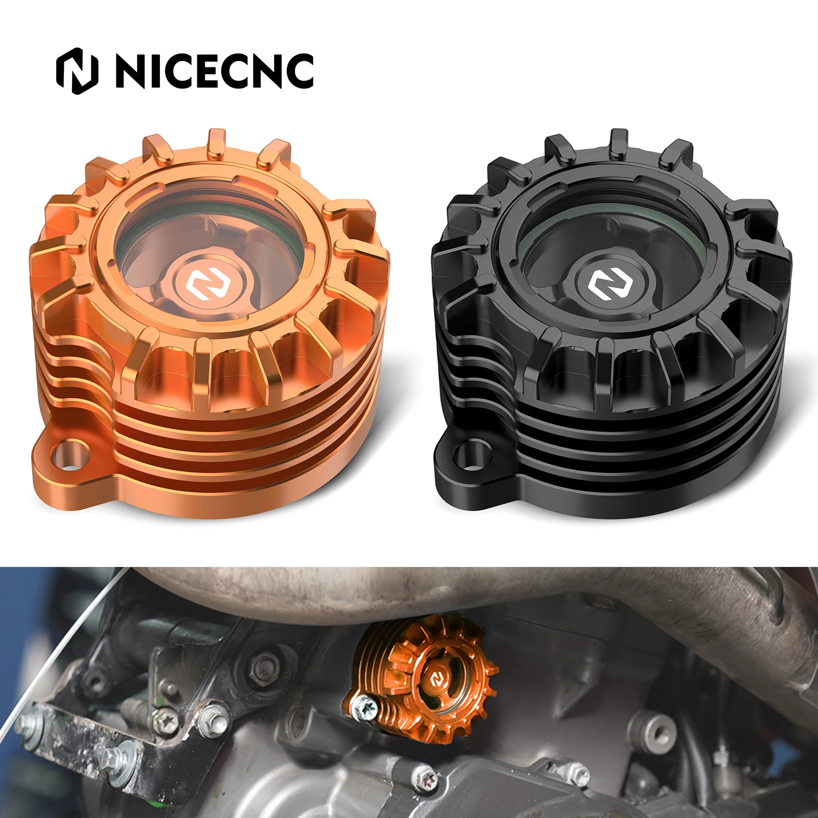 For-GasGas-ES700-SM700-Finned-Transparent-Oil-Filter-Cap-Cover-for-KTM ...