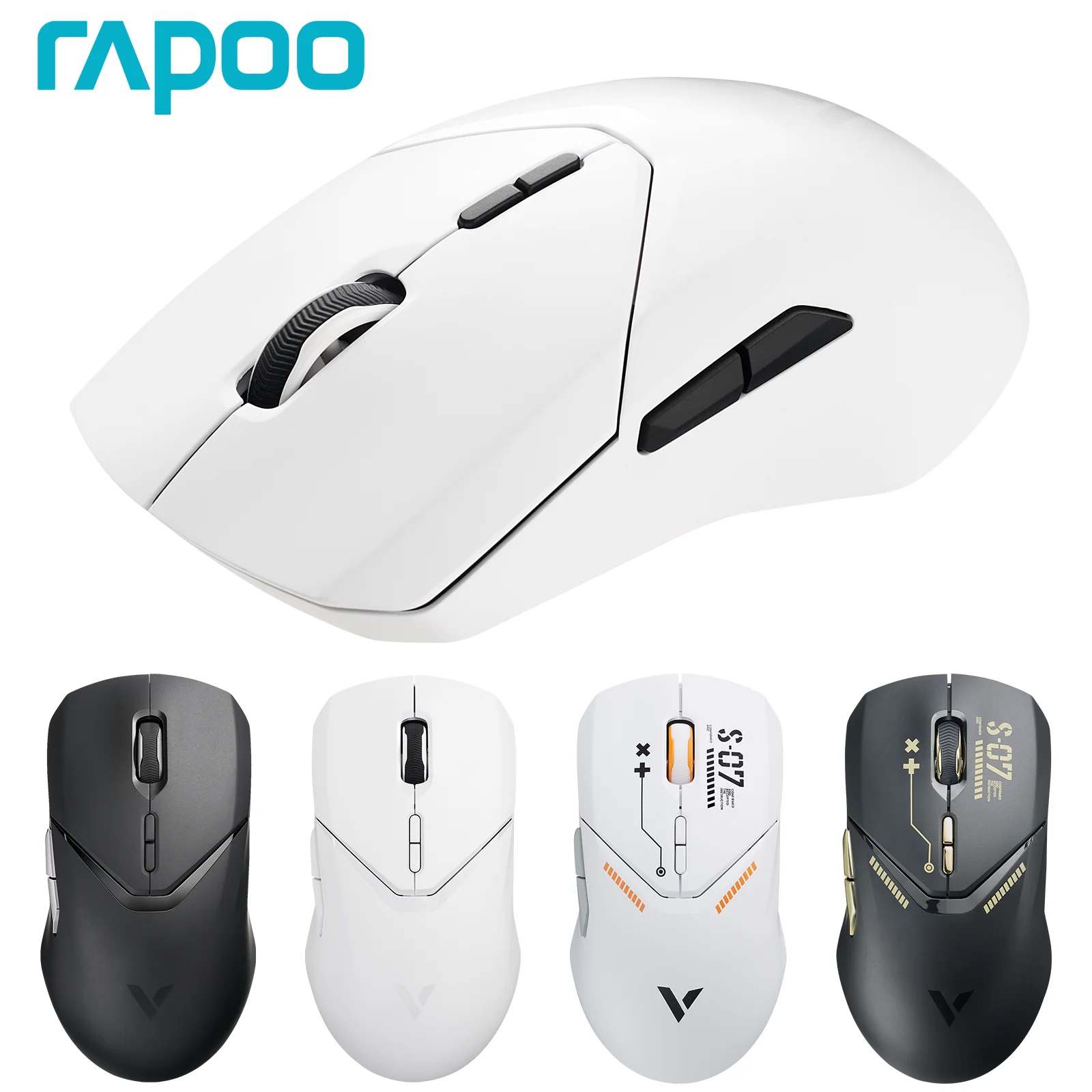 Rapoo VT9PRO mouse recarregável sem fio mouse gamer 26000DPI 8 Buttons ...
