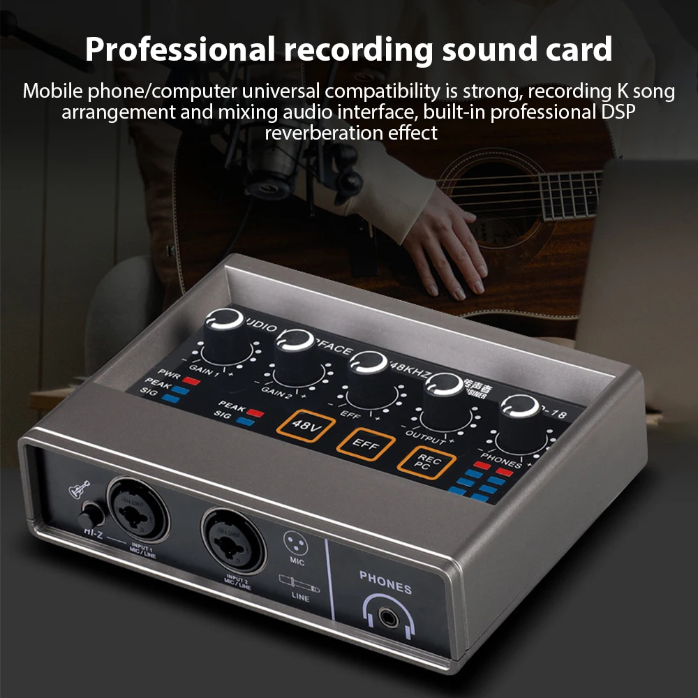 Audio-Interface-Professional-Recording-XLR-Audio-Interface-DSP-Reverb ...