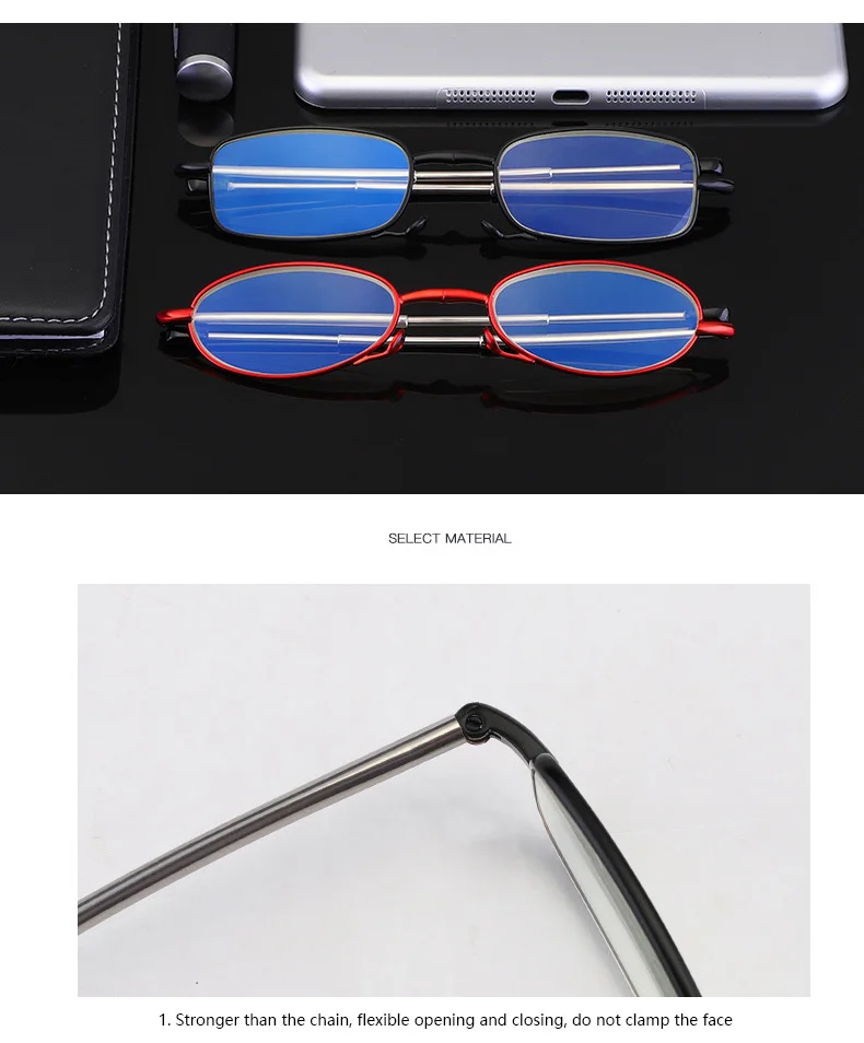 Lunettes de lecture ultra-minces pour hommes,portables,petites lunettes ...
