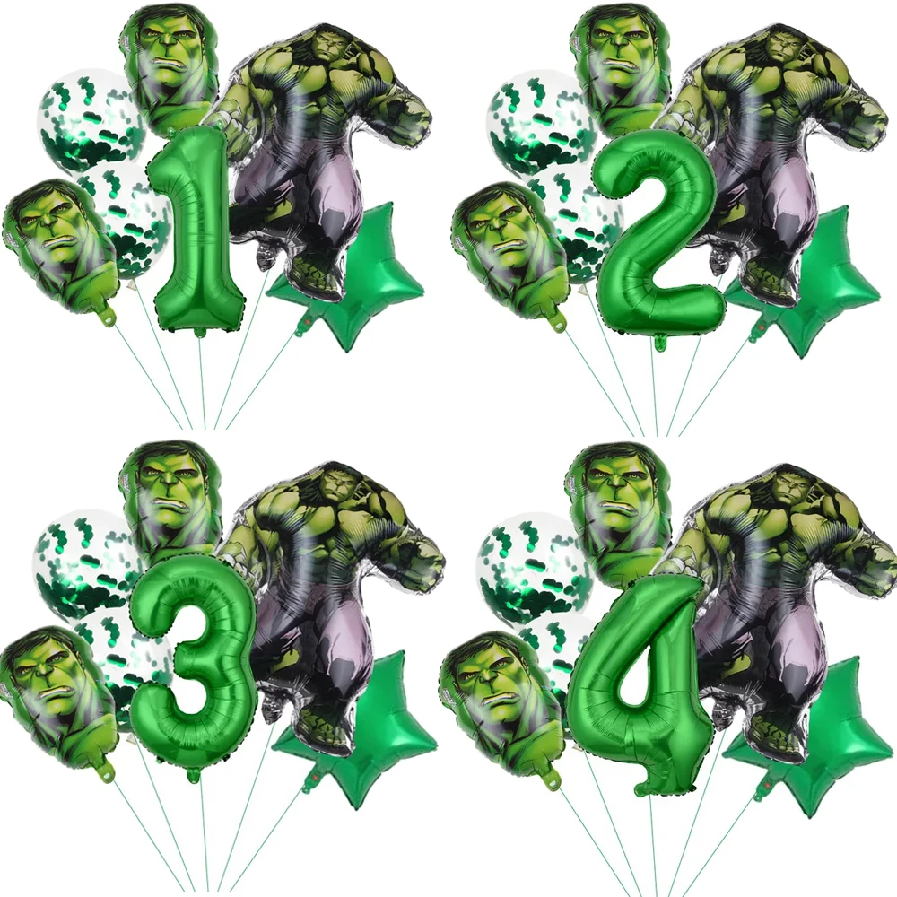 Superhero-Hulk-Theme-Decoration-Latex-Number-Balloon-Birthday-Party ...