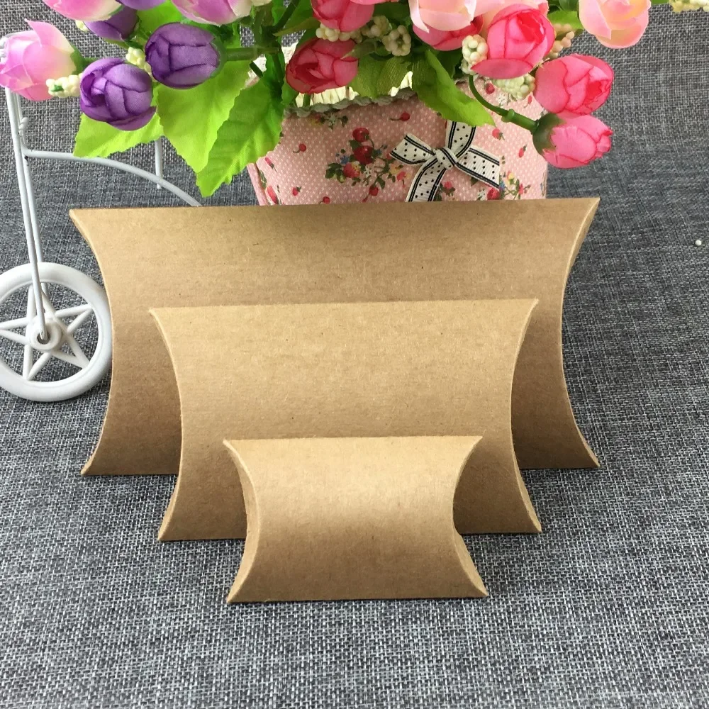 50pcs-Paper-Pillow-Boxes-Blank-Gift-Box-Kraft-Stroage-Box-Paper-Packing ...