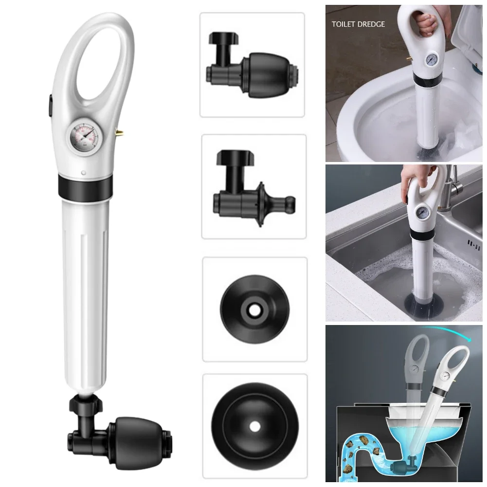 Toilet Plungers High Pressure Pump Cleaner Air Drain Sewer Dredge ...