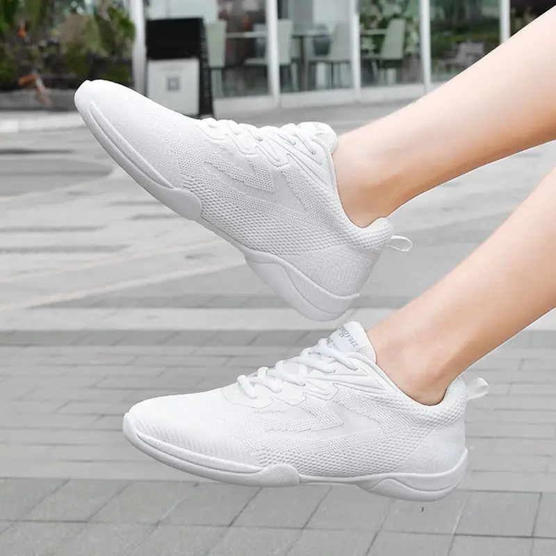 White-Aerobic-Shoes-Children-s-Adult-Fitness-Shoes-Gymnastics-Sports ...