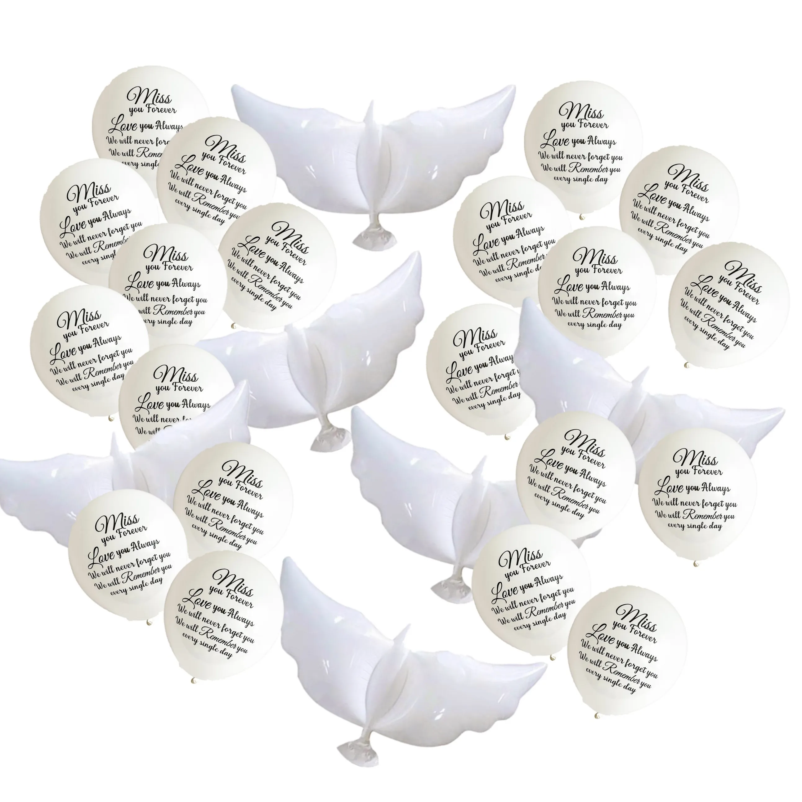 Ballons Commémoratifs Blancs pour la Mort et les Funérailles, Pigeon ...