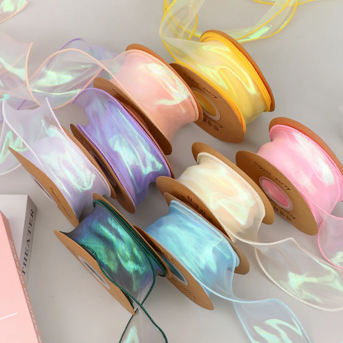 Iridescent Fishtail Yarn Gift Ribbons for Flowers Bouquet Packaging ...